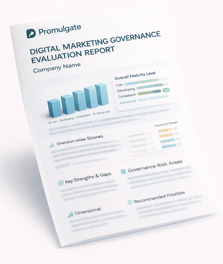 Promulgate Digital Marketing Governance Assessment | Promulgate